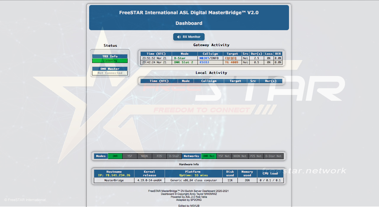 FreeSTAR MasterDash™ DMR Dash – FreeSTAR Network